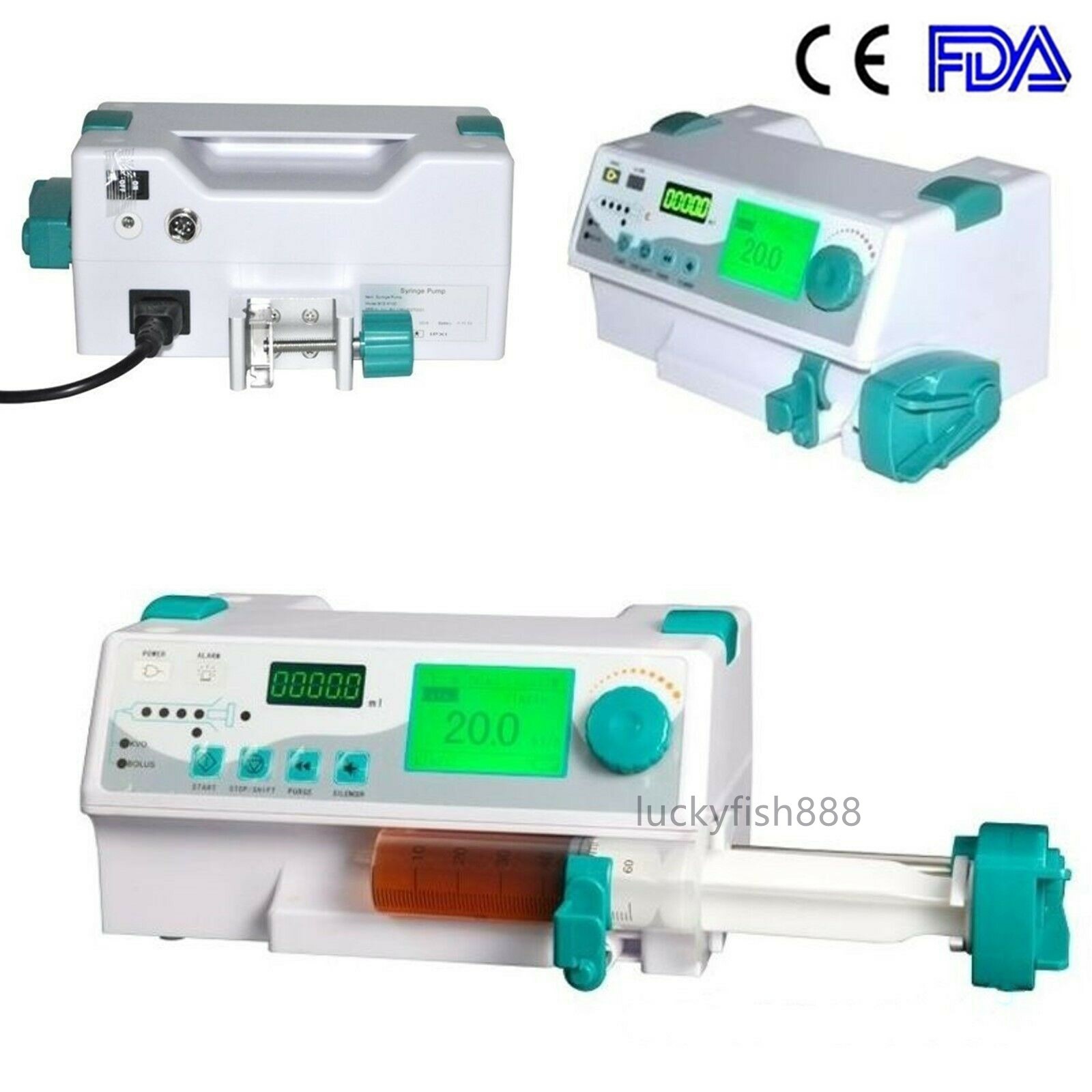 FDA Medical Syringe Pump Injection Infusion KVO Machine with Voice ...