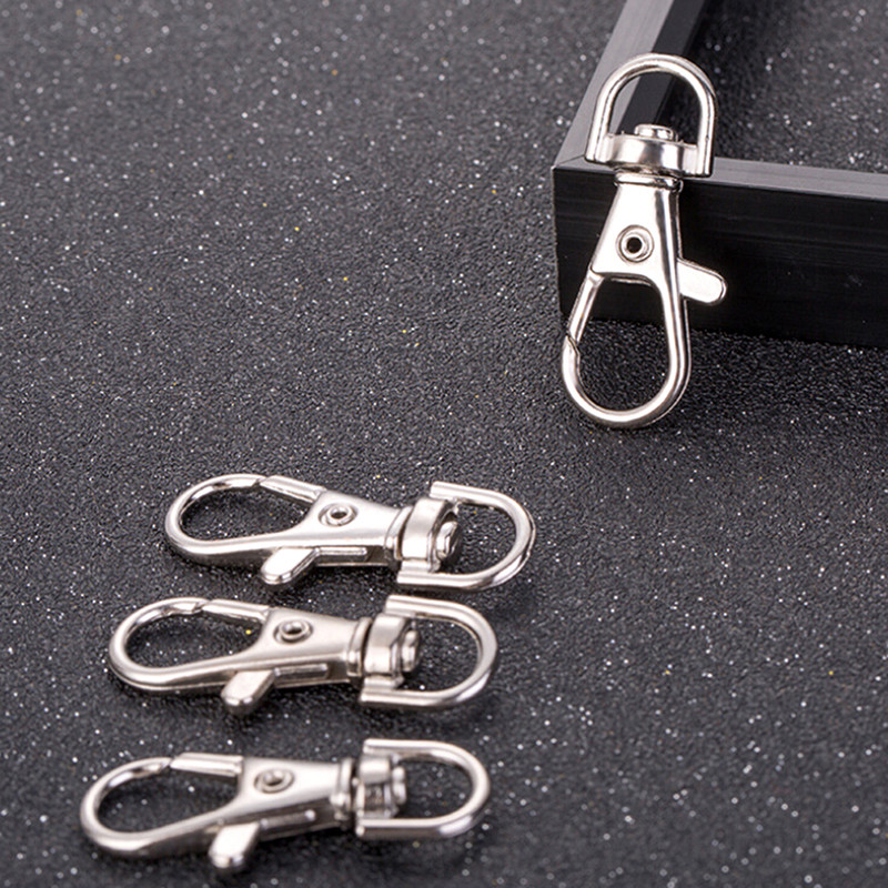 10PC Silver Swivel Trigger Clips Snap Lanyard Hook Bag Key Ring Hooks G ...