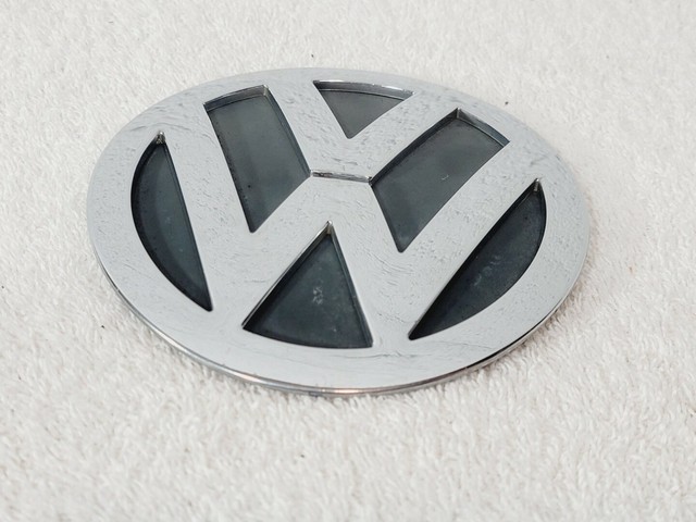 VW Volkswagen Round Chrome Black Emblem Symbol Badge OEM Genuine for ...