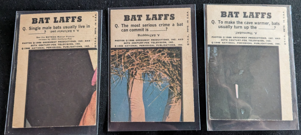 🦇 Vintage 1966 Topps Batman Bat Laffs Trading Cards – Lot of (31 ...