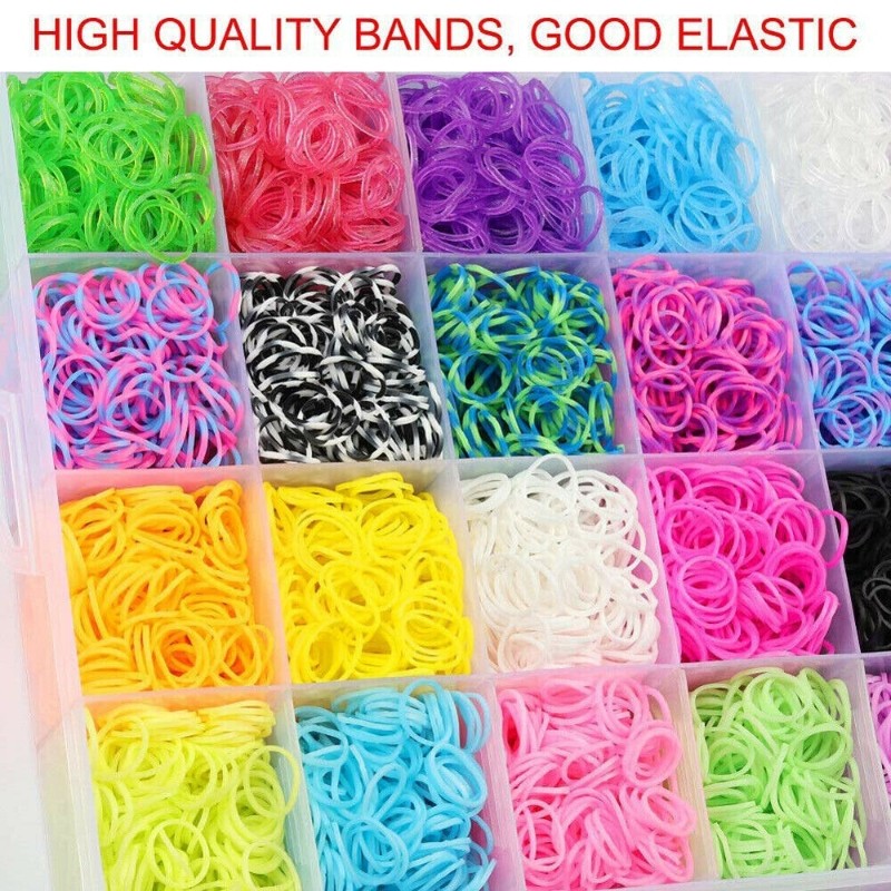 15000Pcs Kit Box + Rubber Loom Bands Multi-Colour Bracelet Making Set ...