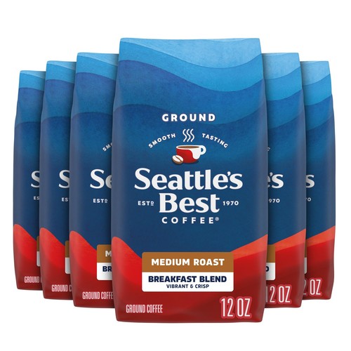 Seattle's Coffee Breakfast Blend Medium Roast Ground Coffee | 12 Oz ...