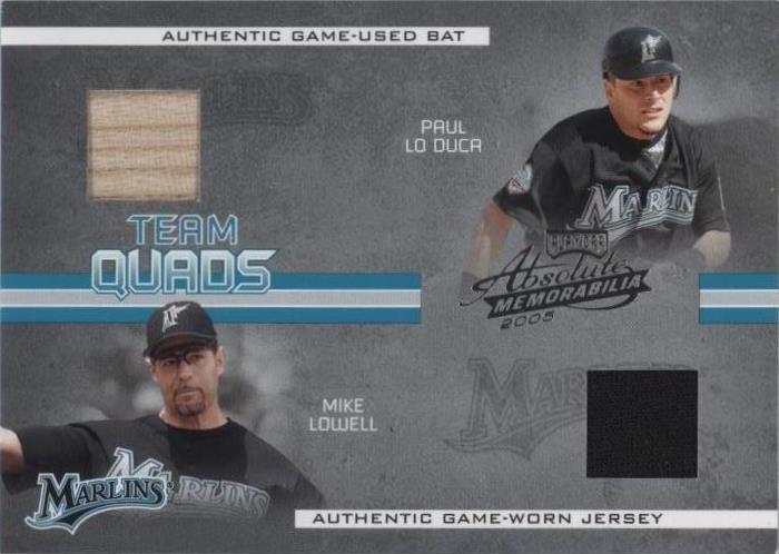 2005 Playoff Absolute Memorabilia - Team Quads Mike Lowell, Cliff Floyd ...