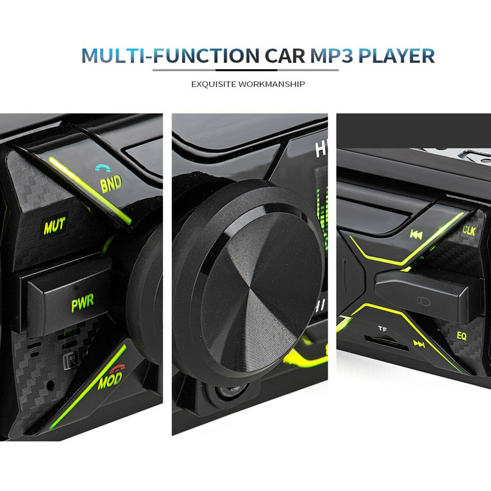 12V 1 Din Car Radio Bluetooth Stereo FM/USB/AUX/SD In-dash Head Unit ...