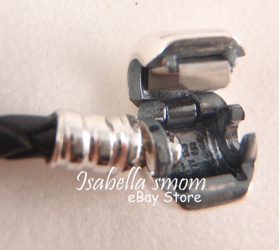 Authentic PANDORA Triple BLACK LEATHER Bracelet 20.7"~52.5cm 590705CBK ...