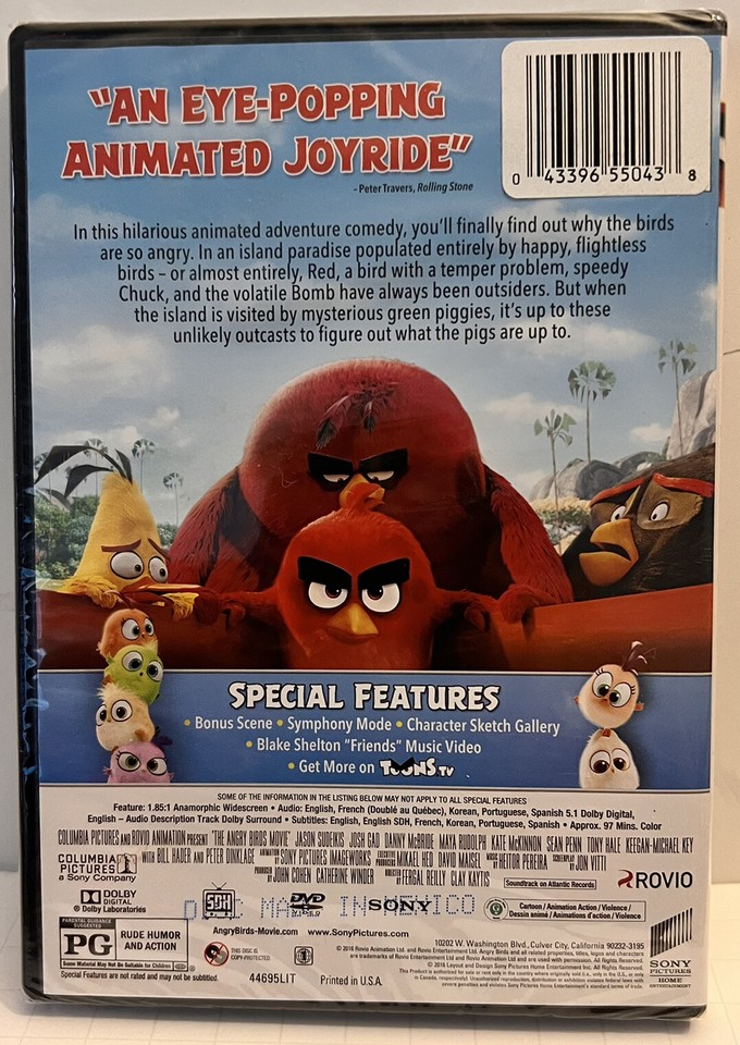 The Angry Birds Movie [DVD] [2016] 43396446953| eBay