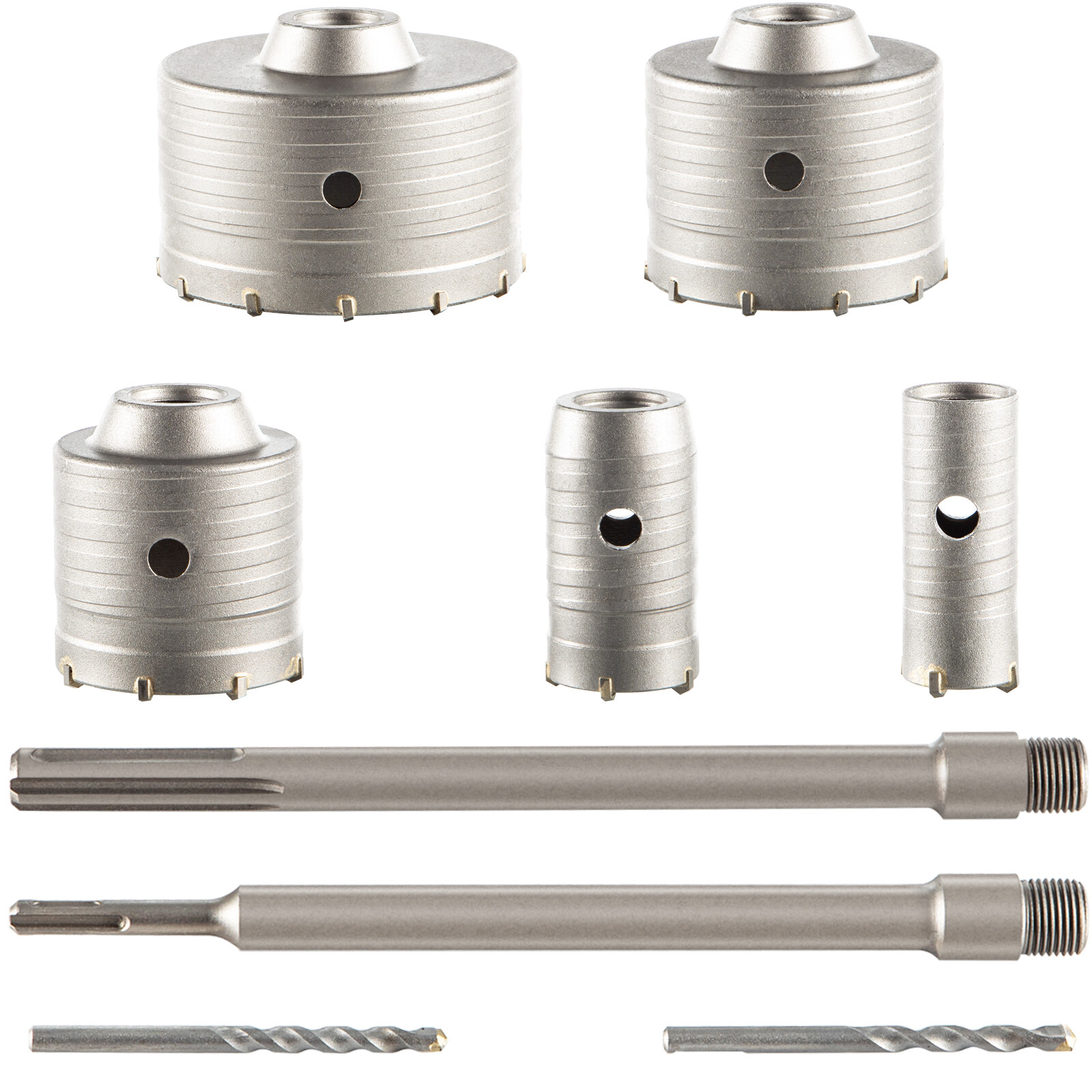 VEVOR Concrete Hole Saw Kit Cement Drill Bit 30-100mm SDS Plus or SDS ...