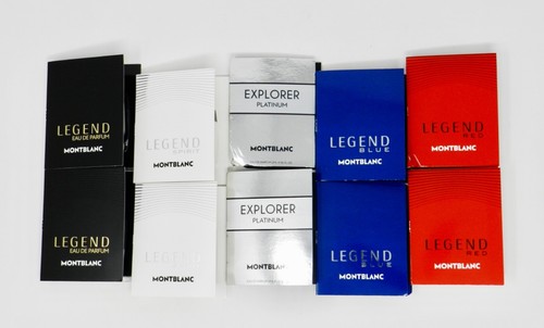 Montblanc Cologne Samples Legend Blue Red Spirit Explorer Platinum Set ...