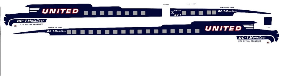 REPRODUCTION DECALS ONLY: REVELL UNITED FLIGHT 707 OR VERY RARE PAN AM ...