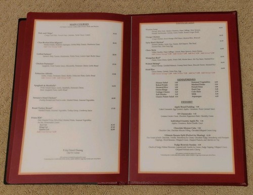 CAFE SERRANO Restaurant Menu, LARGER SIZE, Heavy, weighted - High ...