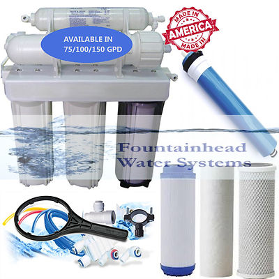 Fountainhead Reverse Osmosis Water Filter Core System 75 GPD. Made in ...