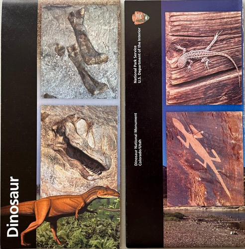 New DINOSAUR MONUMENT NATIONAL PARK SERVICE UNIGRID BROCHURE Map GPO ...