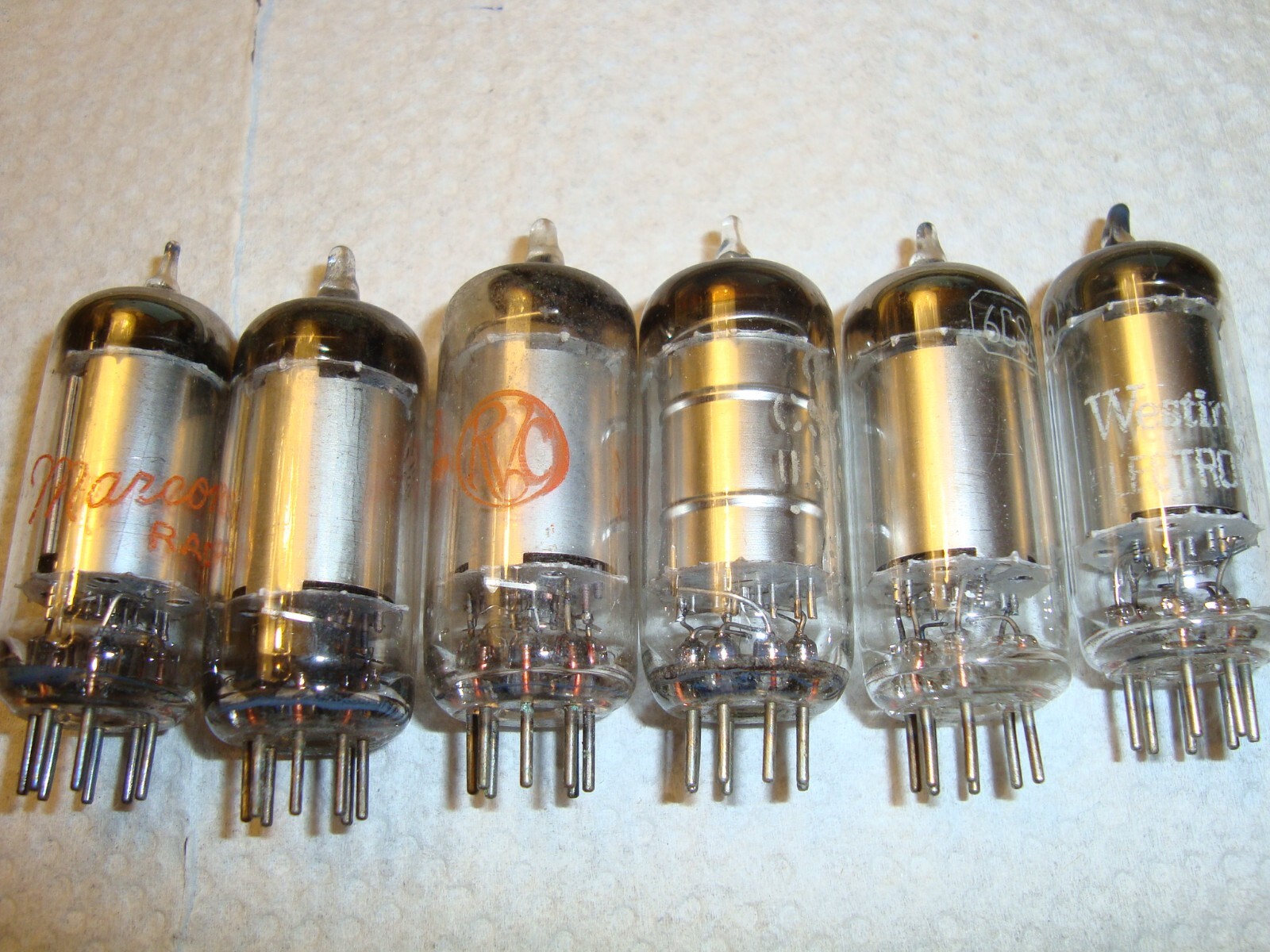 Lot of Six Silver-Chrome 6CS6 Tubes, Radiotron, not Tested | eBay