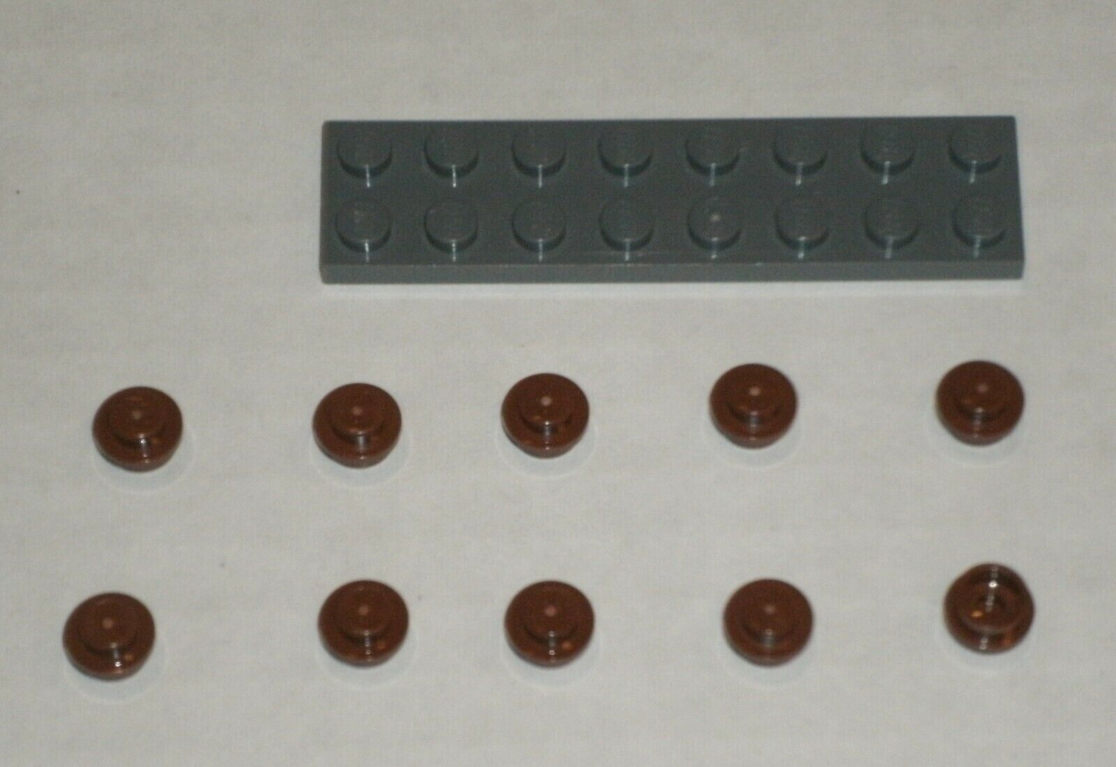 LEGO NEW 1x1 Reddish Brown Round Plate Stud (10x) 4216581 Brick 6141 | eBay