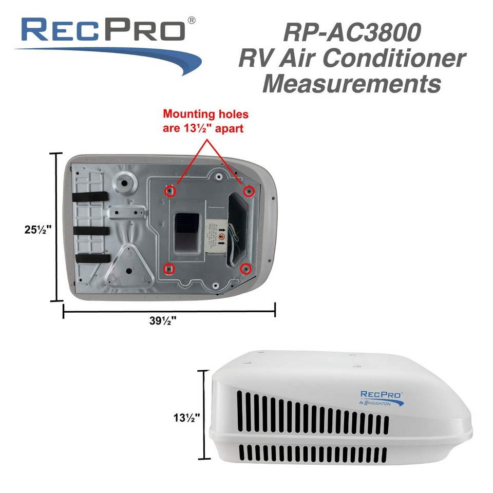 RecPro RV Air Conditioner 15K Heat Pump Camper Non-Ducted Rooftop AC ...