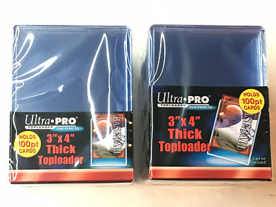 50 ULTRA PRO 100 pt 3X4 THICK TOPLOADERS BASEBALL POKEMON NFL TOP ...
