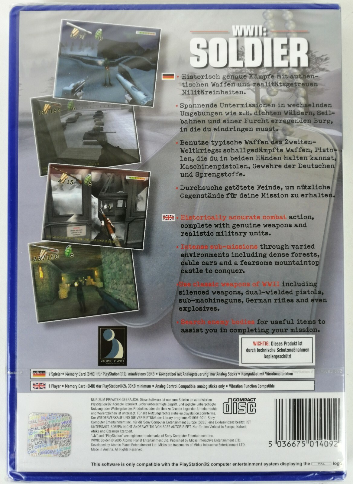 WWII : Soldier - PS2 - Play Station 2 - Nouveau Saled - Neuf Scellé | eBay