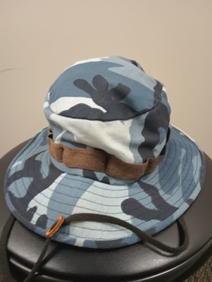 Sky Blue Camo Jungle Hat Boonie Fitted Poly Cotton Boonie Large USA ...