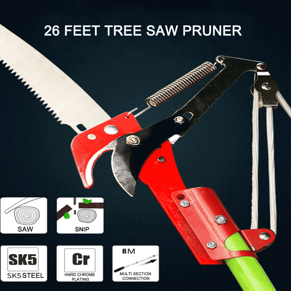 26 Feet Tree Saw Pruner Tree Branch Trimmer Lopper for Yard Garden with ...