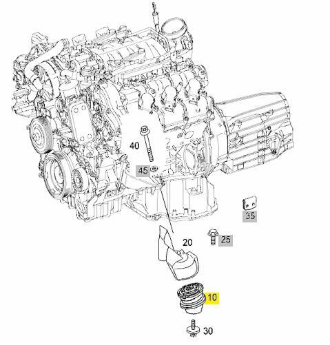 Mercedes-Benz S Coupe C216 Front Left Engine Mount A2162400017 Genuine ...