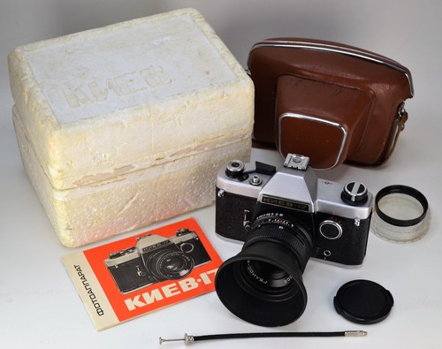 NEAR EXC! 1981 SOVIET USSR "KIEV-17" SLR CAMERA + HELIOS-81N f2/50 lens ...