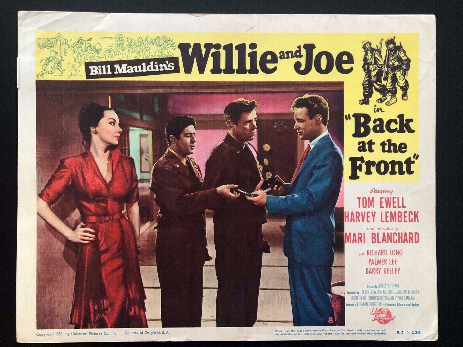 Back at the Front (1952) Original Movie Lobby Card - EX | eBay