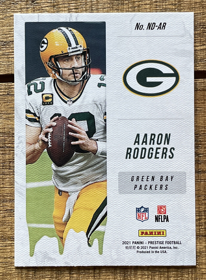 2021 AARON RODGERS Panini Prestige Football DRIP Case Hit SSP Packers ...