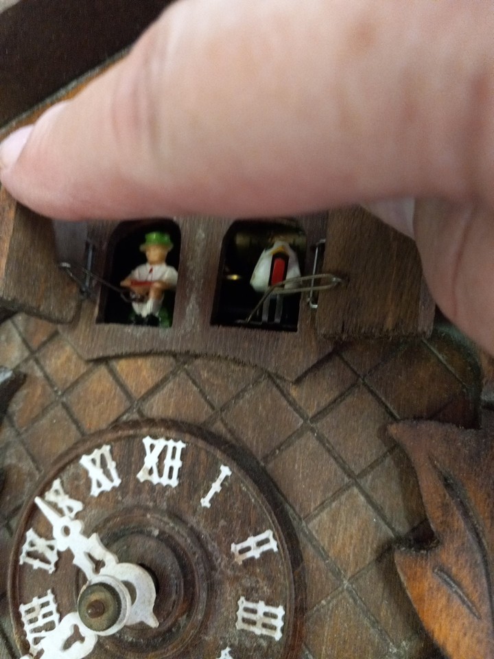 Vintage Authentic GERMAN Cuckoo Clock Musical Flying Bird Topper ...