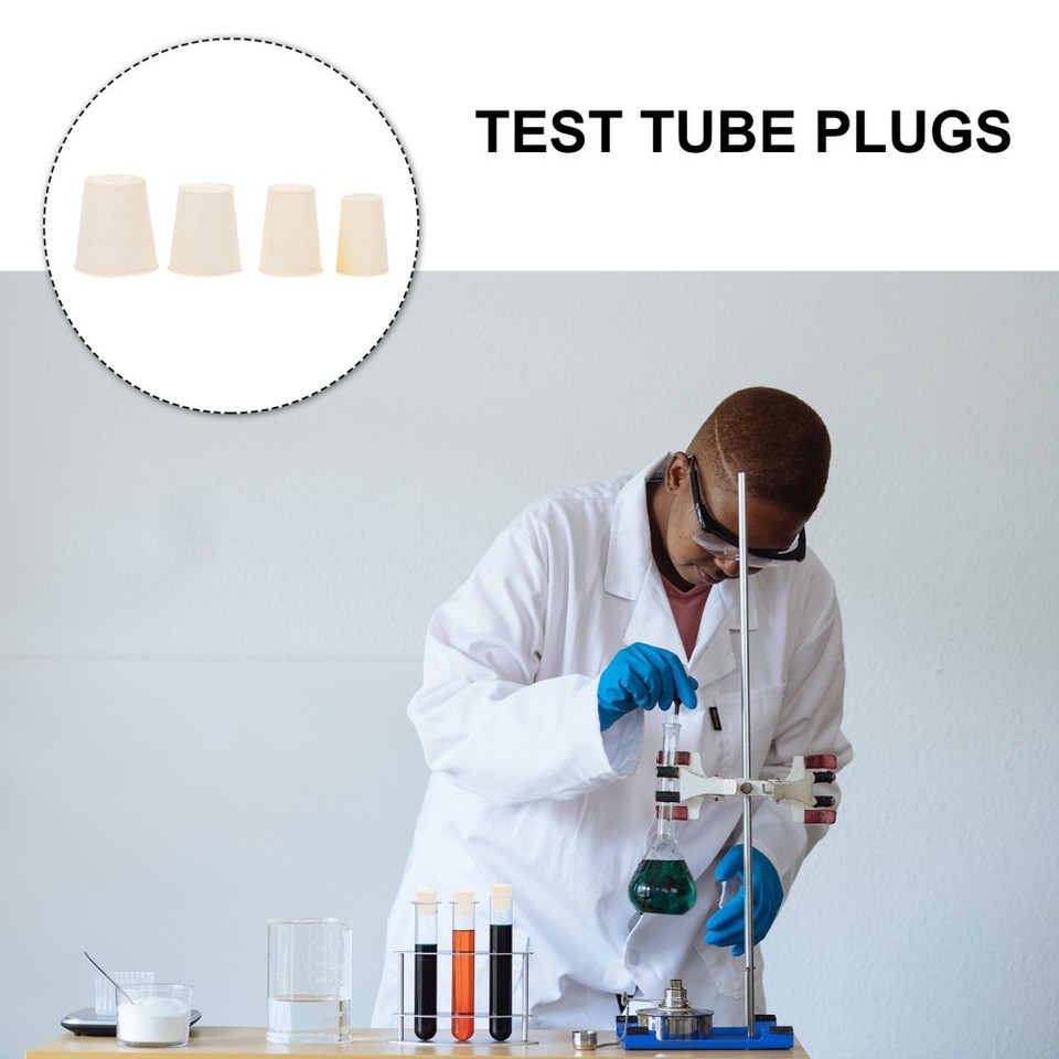 75 pcs Rubber Plug Test Tube Plug Bottle Stopper Solid Rubber | eBay UK