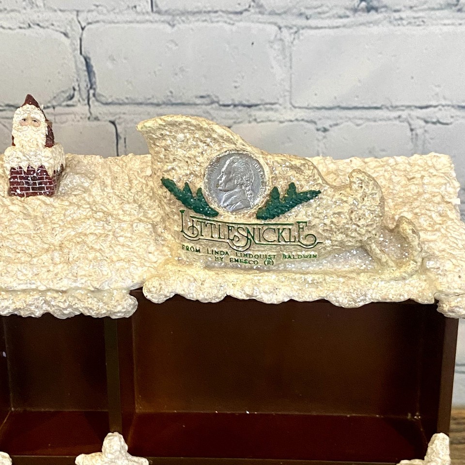Belsnickle Christmas Ornament Display Enesco Santa and Sleigh Trimmed ...