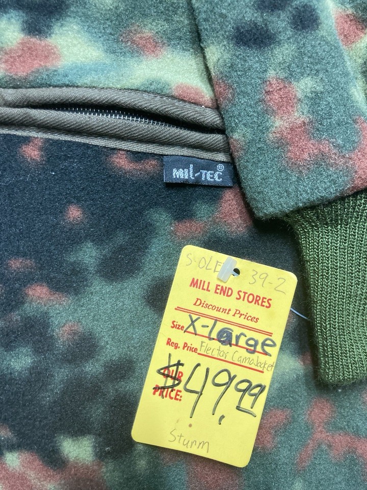 NEW Vintage flecktarn camo jacket fleece German army military NWT men’s ...