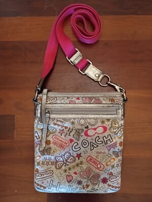 Authentic COACH Parker BUTTERFLIES Crossbody Purse HANDBAG Bag | eBay