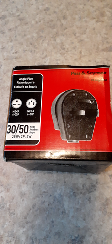 Pass & Seymour 3869CC5 30/50A Black 2P Angle Plug FREE S/H | eBay