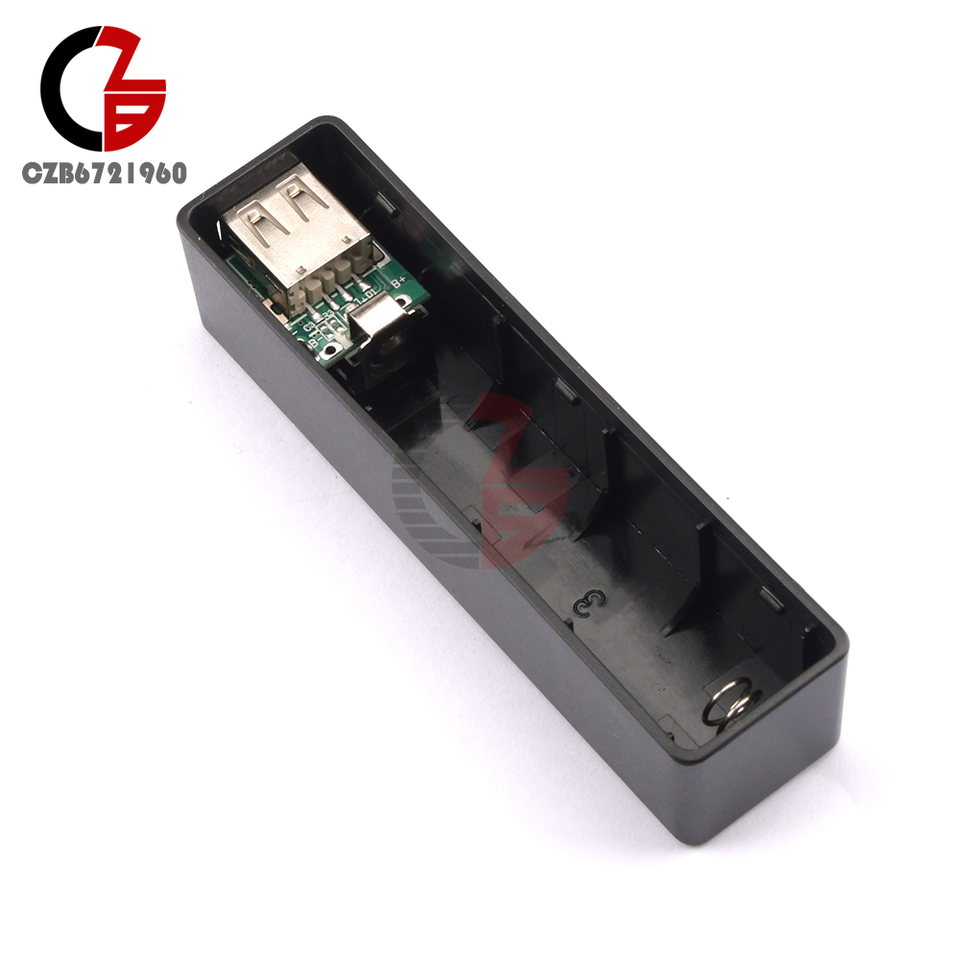 Portable DIY Black USB Power Bank Charger Pack Box Battery Case For ...