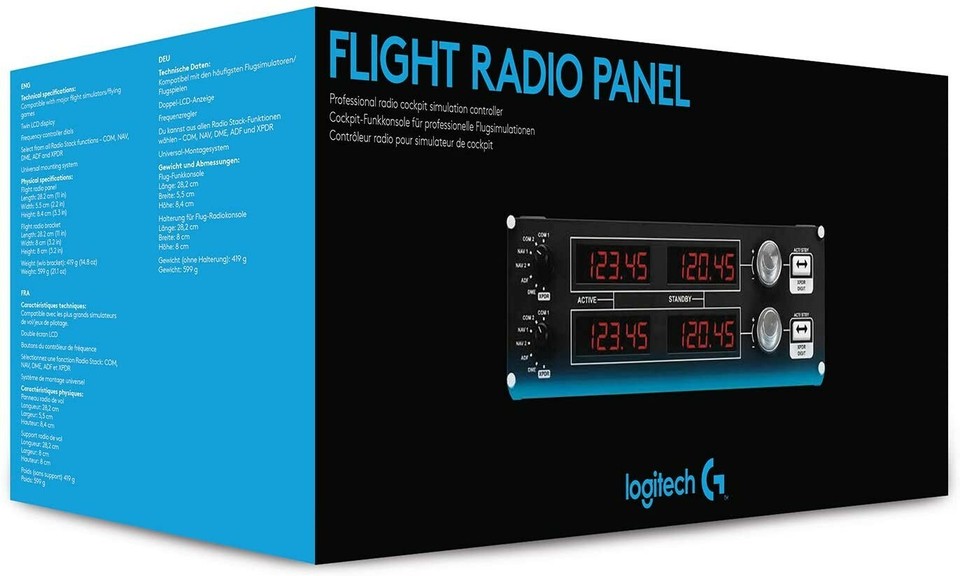 Logitech G Pro Flight Radio Panel 945-00002 Professional Simulation ...