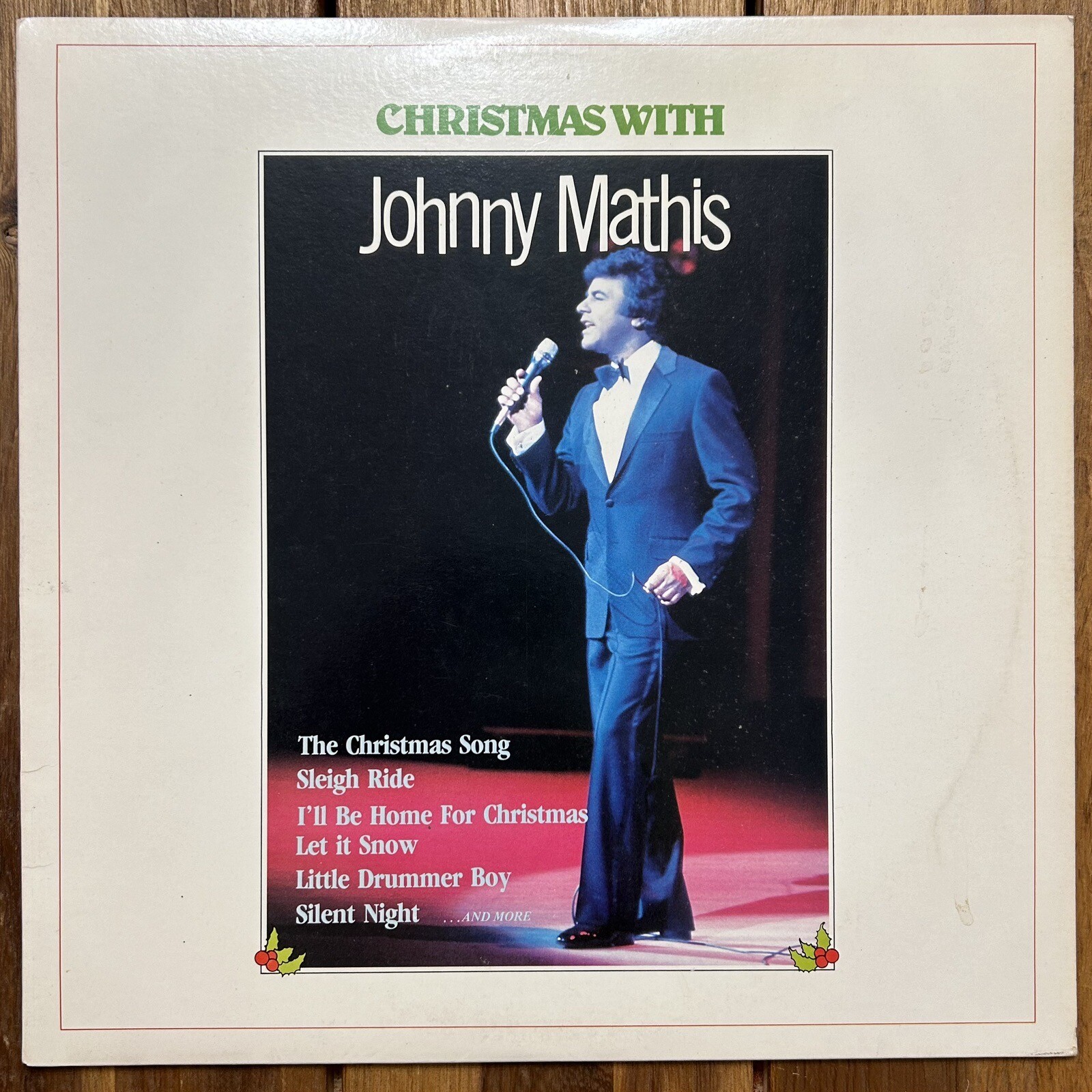 CHRISTMAS WITH JOHNNY MATHIS - VINYL LP - 1985 CBS SPECIAL PRODUCTS P ...