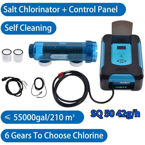 Pool Chlorine Generator System Pool Salt Cell & Flow Switch for 55,000 ...