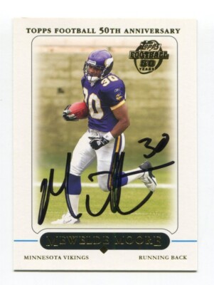 2005 Topps Mewelde Moore Signed Card Football NFL Autographed #295 | eBay