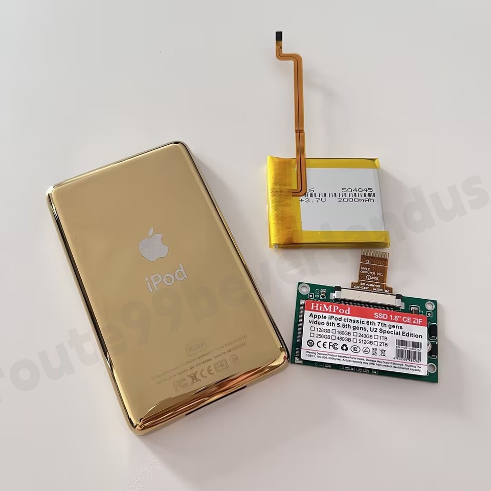 2TB SSD Upgrade & 2000mAh Battery for iPod Classic 6th 7th 160GB Video ...