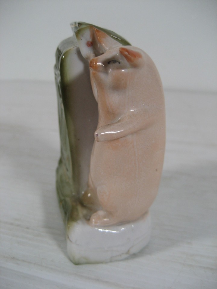 ANTIQUE GERMAN PORCELAIN FARING PIG MAIL BOX "LOOK" | eBay