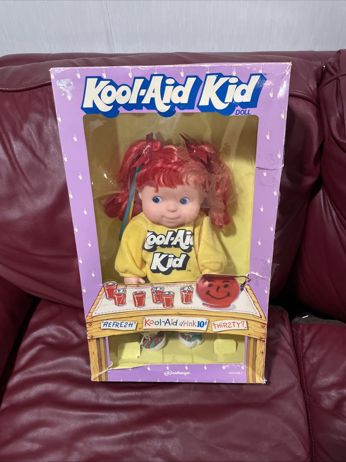 Vintage 1980's Kool Aid Kid 12" Doll Long Red Hair & Yellow Shirt in ...
