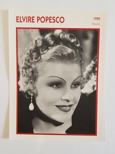 ELVIRE POPESCO - CARTE FICHE CINEMA PORTRAIT DE STAR | eBay