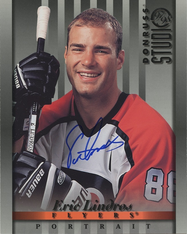 ERIC LINDROS Signed 8 x 10 Collector Card | eBay