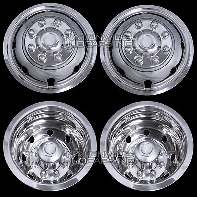 Chevy GMC 3500 16" Dual Steel Wheel Simulators Dually 8 Lug Rim Liners ...