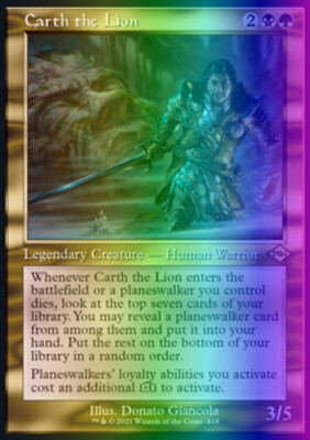 Magic the Gathering MTG Carth the Lion (418e) Modern Horizons 2 NM FOIL ...