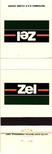 Zel Logo Advertisement Vintage Matchbook Cover | eBay