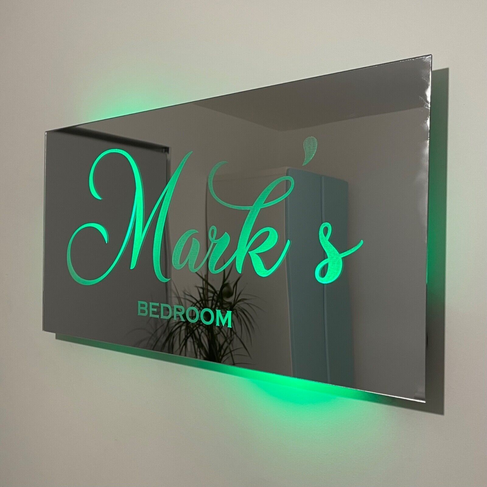 Personalised Name Mirror - Light Up Mirror Kids Baby Room Bedroom | eBay