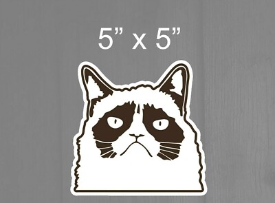 Grumpy Cat NOPE Meme Funny Car Bumper Vinyl Sticker Car Decal Macbook ...