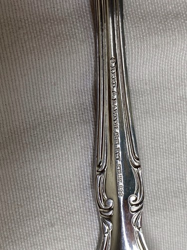 45pc Set Reed & Barton Select Stainless Flatware Heritage Mint Rose ...