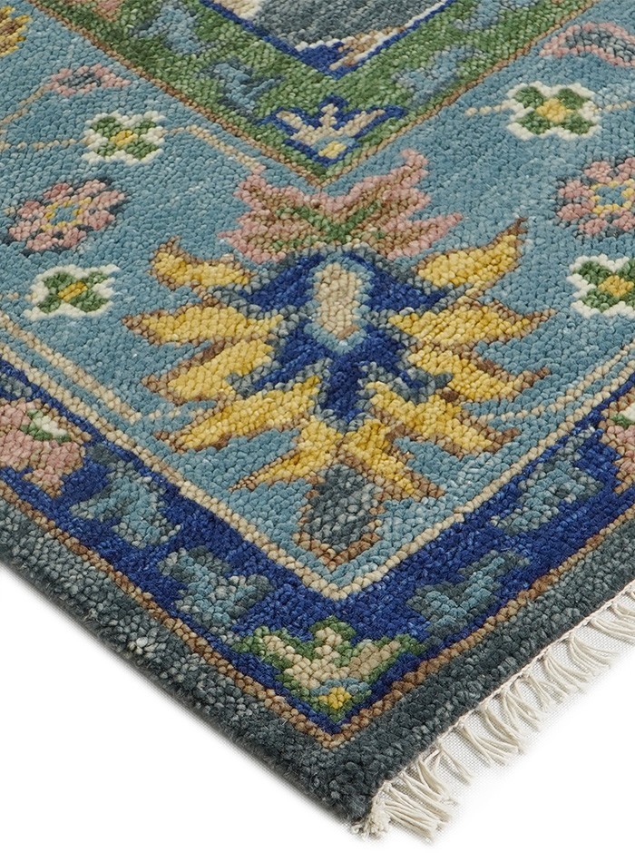 Hank Woven Regal Livid Gray Turkish Oushak Soft Wool Living Room Area ...